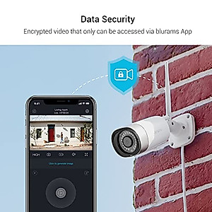 blurams Outdoor Security Camera, 2K Outdoor Camera w/Smart Human Detection, Color Night Vision, IP66 Weatherproof, Metal Shell, 2-Way Audio, Cloud/Local Storage, Compatible with Alexa