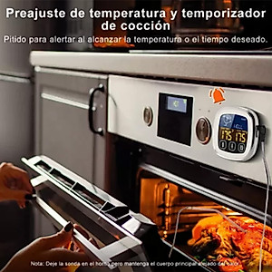 Pilipane Digital Meat Thermometer for Cooking, Touchscreen LCD Large Display Instant Read Food with Backlight, Long Probe, Grill Temperature Thermometer