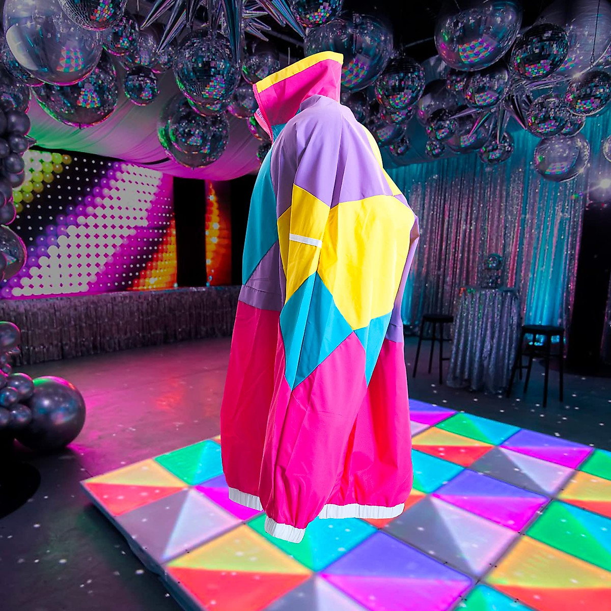 Funny Guy Mugs Like Totally 80s & 90s Retro Neon Windbreaker, Medium