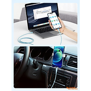 CableCreation Phone Charging Cord 6FT/1.8m, USB to Lightning Cable, USB Liquid Silicone Cord [MFi Certified] for iPhone 14/14 Pro/13/13 Pro/ 12 Pro Max/ 12/11 /X/XS/XR/ 8 Plus/AirPods Pro, Blue