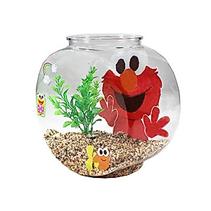 Penn-Plax Officially Licensed Sesame Street Elmo’s World Fish Bowl Kit – Great Way to Teach Young Beginners How to Maintain and Take Care of an Aquarium