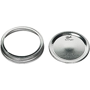 4 Pcs Regular Mouth 32-Ounces Mason Jar with Lids and Bands Clear