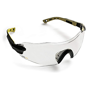 SafetyPlus Anti-Fog Safety Glasses (Clear Lens) SPG801CL-AF, ANSI Z87.1, Scratch Resistant, Wrap Around Lens, Adjustable Temple & Hinges, UV Protection, Case & Strap Included