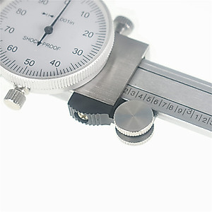 marddpair Dial Caliper 6 Inch with 0.001 Precision Stainless Steel Shockproof 4-Way Measurement with Plastic Case