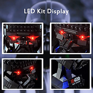 LED Light Set for Lego Dark Trooper Helmet 75343 (NOT Included The Lego Sets)