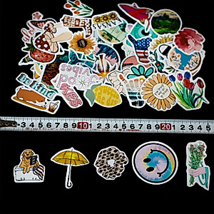Tang Cai 100pcs Teens Kids Vsco Aesthetic Stickers, Cute Waterproof Vinyl Sticker for Hydroflask,Water Bottle,Car,Guitar,Skateboard