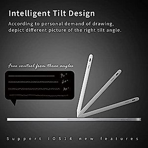 Penoval Stylus Pen for iPad Pencil Tilt Sensitivity Active Stylus Pens, Palm Rejection Pen, A4 Pro Black, Compatible with iPad Pro 11/12.9, iPad Air 4, iPad Series(2018-2021)