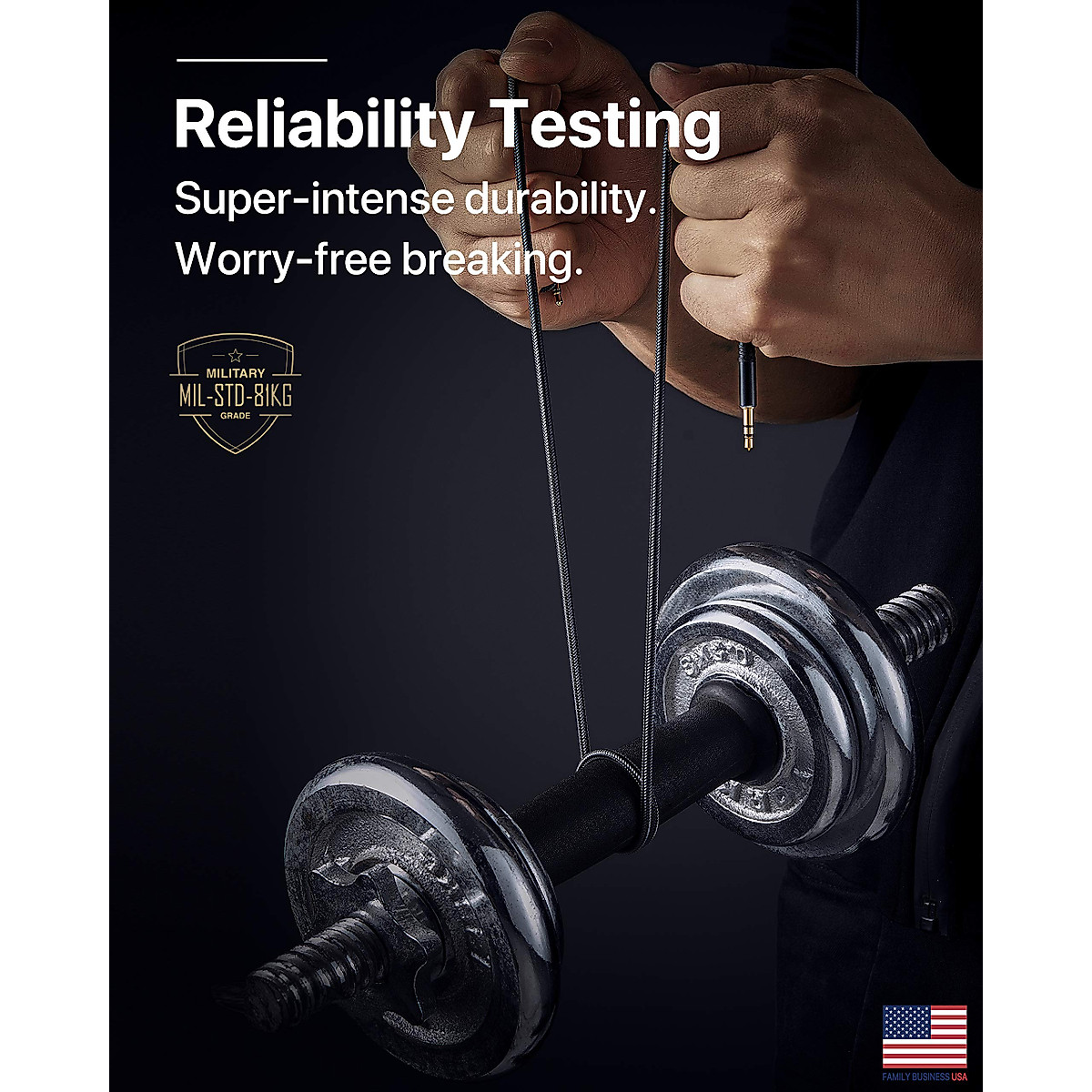 KEPULU USB Sound Card Audio Adapter, ProAudioLine [Strong-Braided 24-Bit 96KHz Chip ] USB Headset Headphone Microphone Adapter, External USB to 3.5mm TRS 3-Pin Mic/Audio Splitter Jack, Stereo Sound