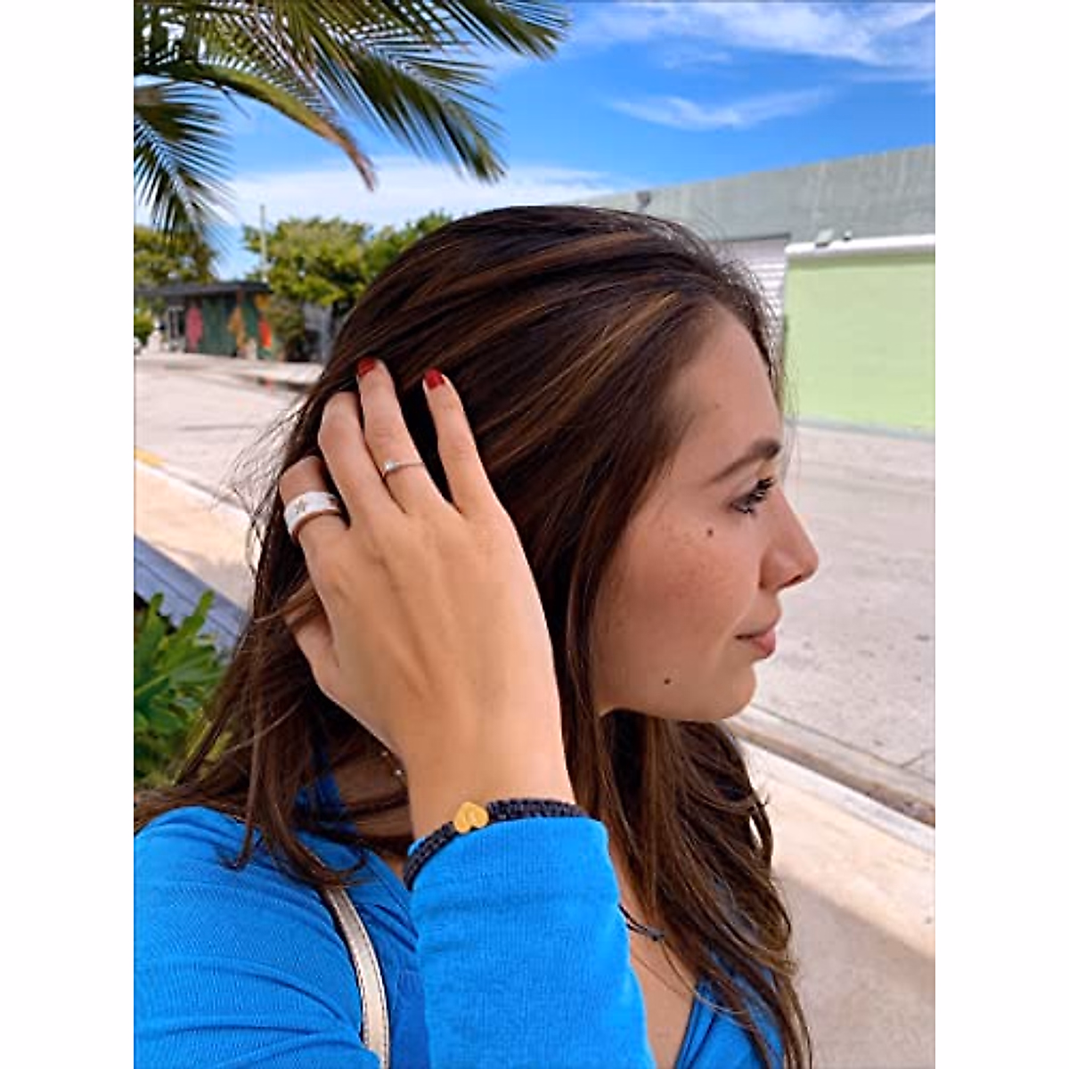 Dainty 18K Gold Initial C Letter Love Heart Charm Bracelets for Women Adjustable Bracelet Monogram Bracelet Alphabet Personalized Mother's Day Gifts for Mom Mum Mommy Mantra