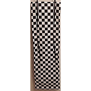 Classroom Door Curtain Black and White Check Racecar