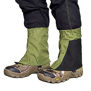 Hiking Canvas Gaiters Short Gators Waterproof Leg Gaiter Low Ankle Shoes Covers for Outdoor Mountain Climbing Walking Running Backpacking