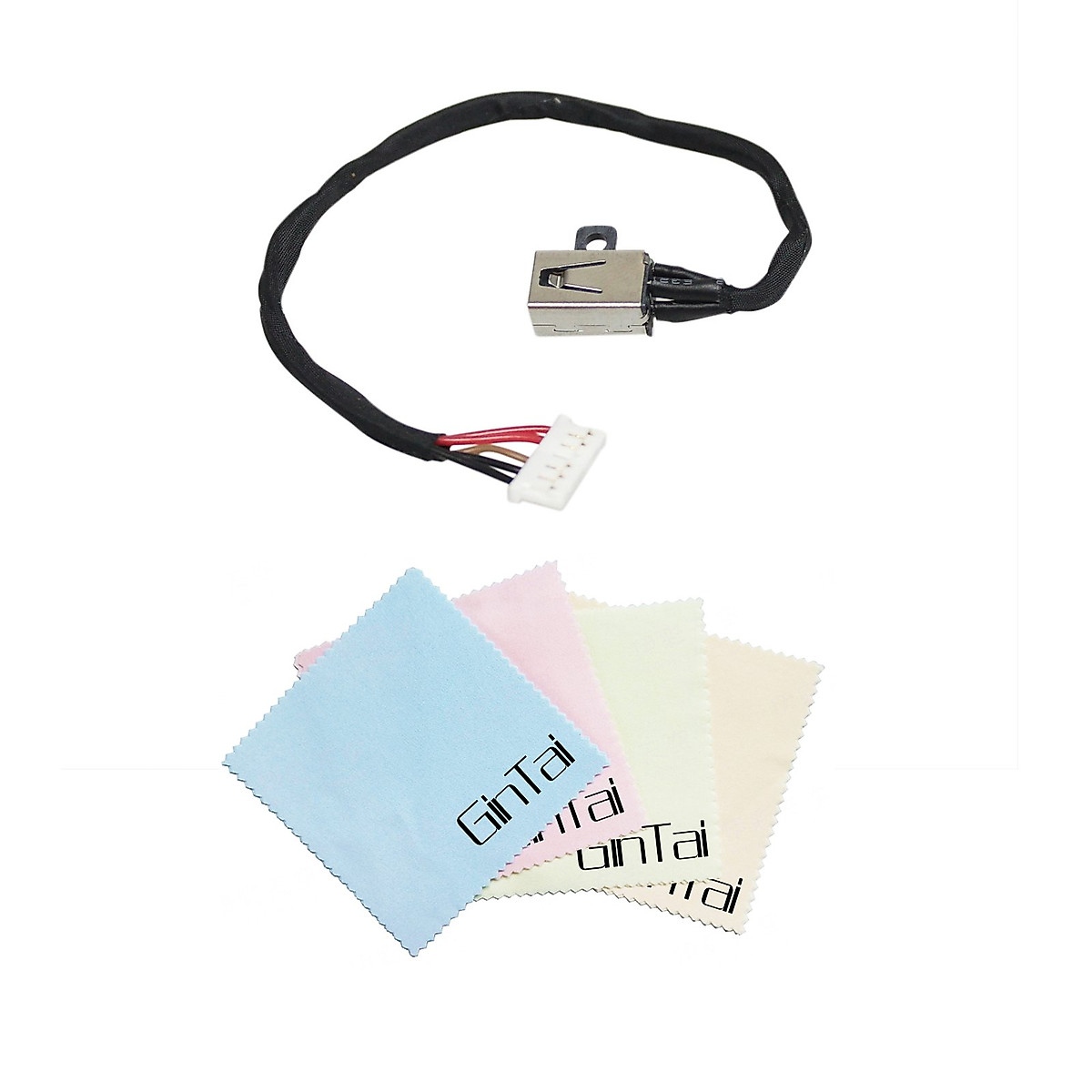 GinTai DC Power Jack Cable Connector Plug for Dell Inspiron 15 3000 Series 15 3551/3552/3555/3558/5552 14 3451/3452 3559 3558 41113 5100 Series i3558-9136 RYX4J 0RYX4J 450.03006.0001 450.03006.1002