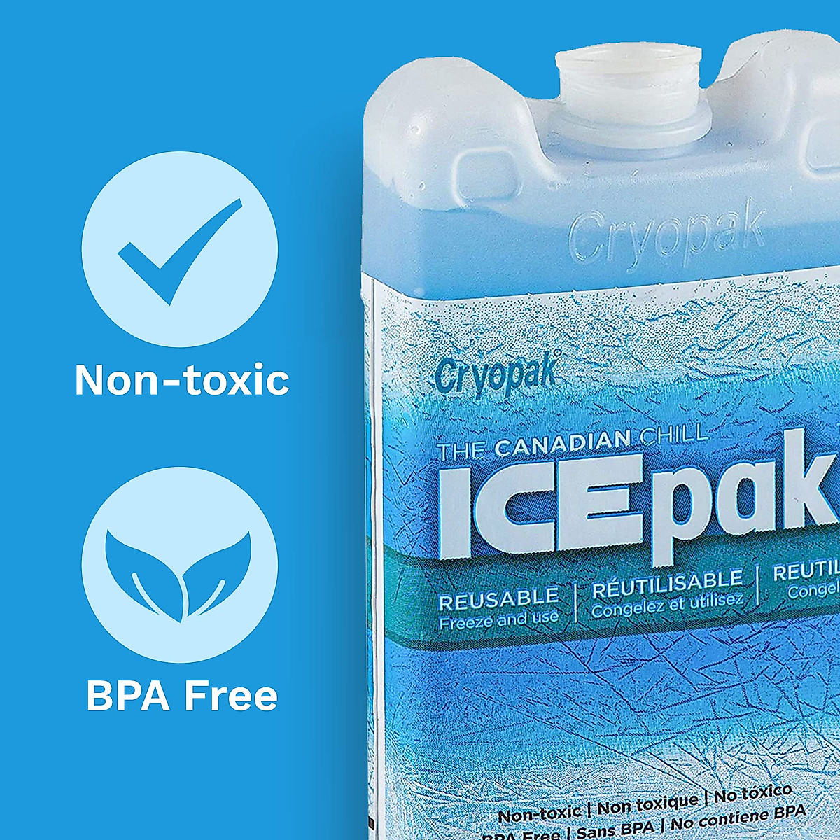 Cryopak Hard Shell Reusable Ice Pack, 3x5 (Pack of 4)