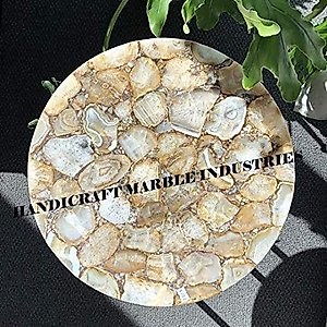 Valentine's Day Gift 48" Agate Dining Table, Wild Agate Coffee Table Top, Stone Coffee Table, Agate Kitchen Table Top, Natural Agate, Turkish Agate