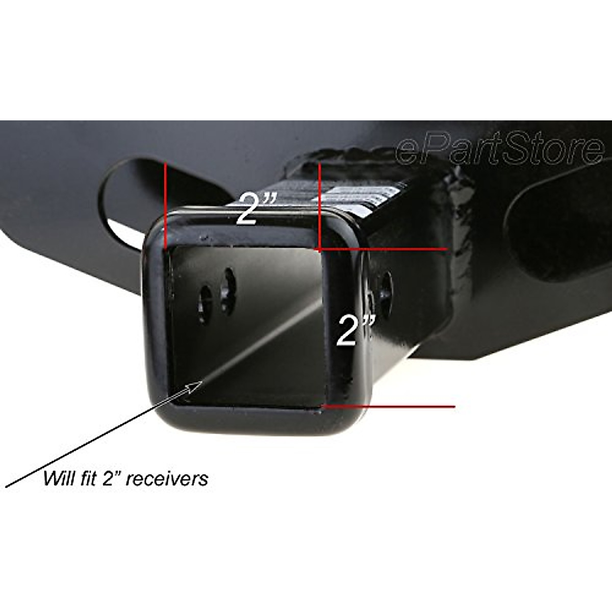 Reflective Trailer Hitch Cover Tube Plug Insert (Fits 2" Receivers, Thin Blue Line)