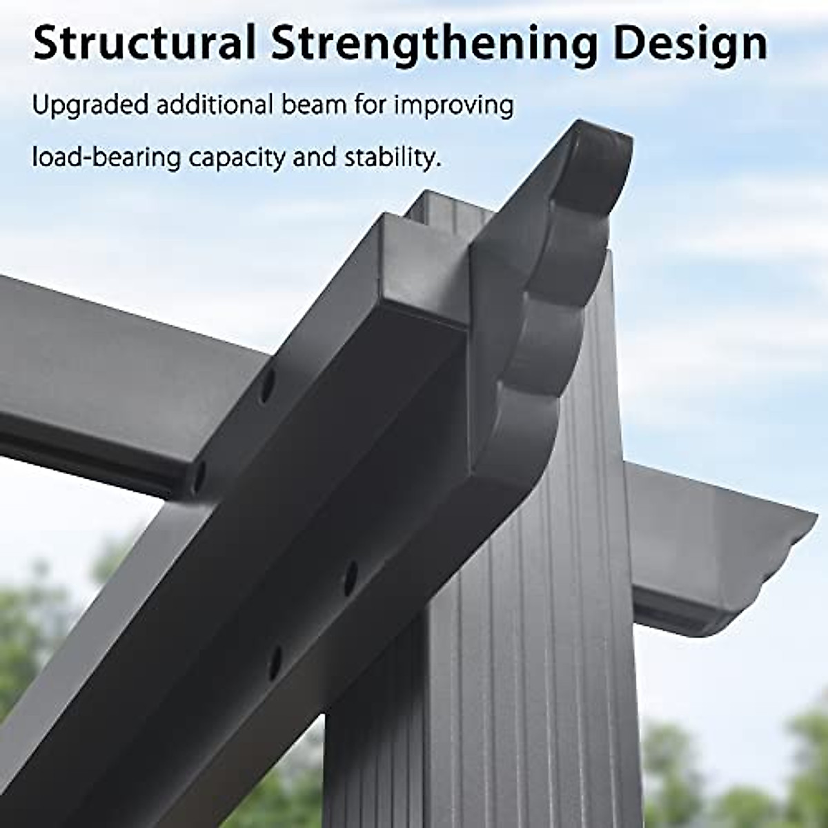 PURPLE LEAF 12' X 16' Outdoor Pergola with Retractable Canopy Aluminum Shelter for Porch Garden Beach Sun Shade Pavilion Grape Trellis Grill Gazebo Modern Backyard Deck Metal Patio Pergola Gray