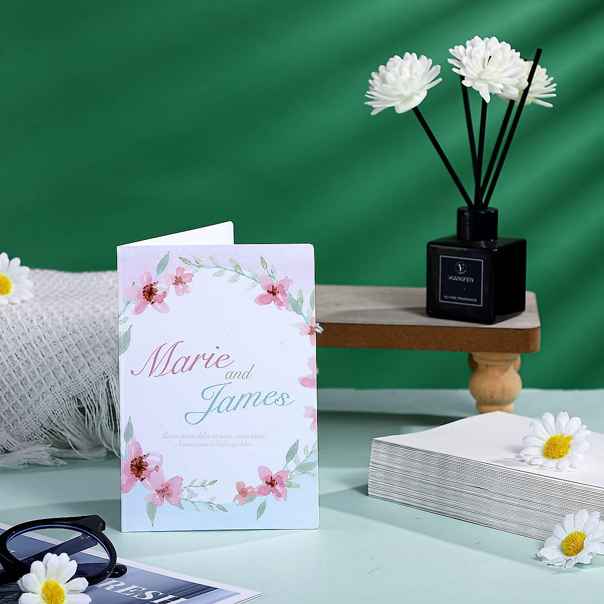 100 Sets Blank Watercolor Cards and Envelopes 4 x 6 Inch Christmas Cardstock Watercolor Postcard for Kid Art Painting Invitation Thank You Note…