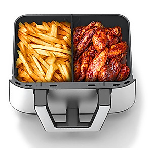 Bella Pro Series - 9-qt. Digital Air Fryer with Dual Flex Basket - Stainless Steel