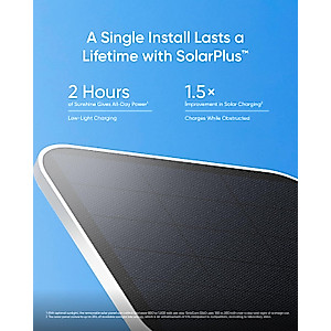 eufy Security SoloCam S340, Solar Security Cameras Wireless Outdoor, Cameras for Home Security, 360° Pan & Tilt Surveillance, No Blind Spots, 2.4 GHz Wi-Fi, No Monthly Fee, HomeBase S380 Compatible