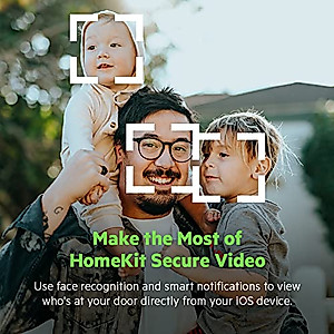 WeMo Smart Video Doorbell - Apple HomeKit Secure Video with HDR - Smart Home Products Video Doorbell Camera - Ring Doorbell for Security Camera System - WiFi Camera Doorbell w/ 223° FOV & 2-Way Audio