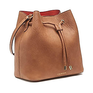 Calvin Klein Gabrianna Novelty Bucket Shoulder Bag, Caramel