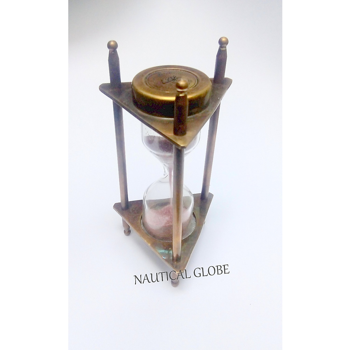 MERIDIAN NAUTICALS Brass Sand Timer Nautical Antique Vintage Item Replica Hour Glass Maritime Item