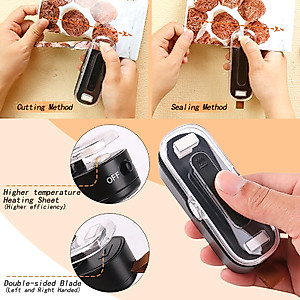 BRIDZON Mini Bag Sealer, Upgrade 2 in 1 Heat Seal & Cutter with Lanyard, Portable Handheld for Plastic Bags Snacks Food Storage & Snacks Freshness