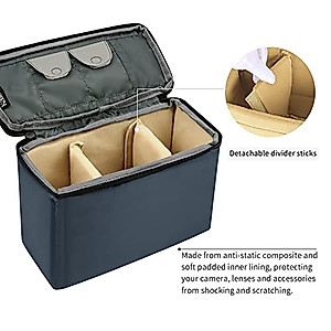 Kattee Camera Insert Bag, DSLR SLR Padded Case Shockproof for Travel