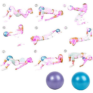 CARDALLTRY Mini Exercise Ball 9Inch Samll Bender Ball for Stability Barre Pilates Yoga Core Training and Physical Therapy Exercise Equipment for Back Inner Thigh and Balanced Body (2 Pack)