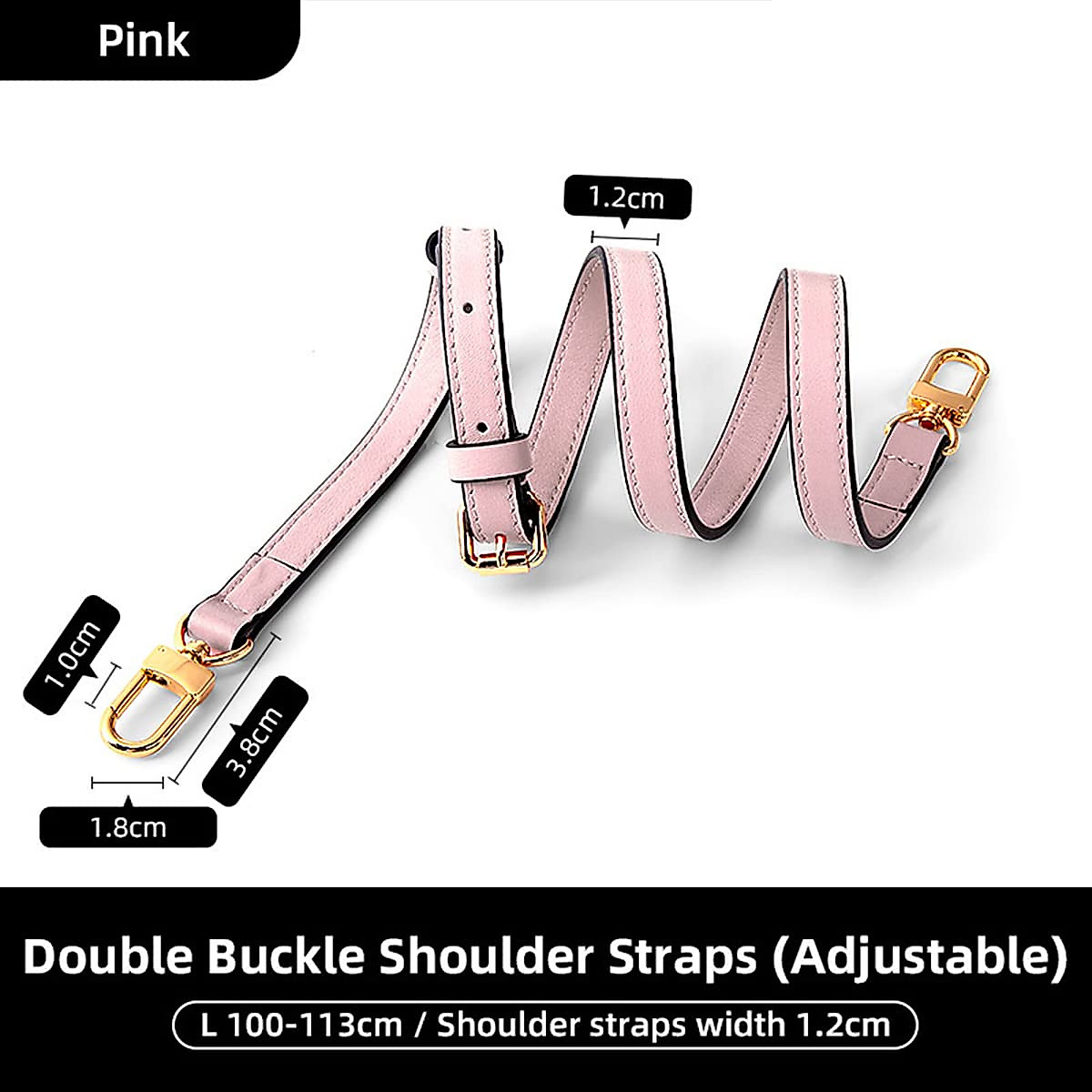 WUTA Leather Strap Replacement Genuine Leather Adjustable Crossbody Strap for Louis Vuitton Women's crossbody Handbags