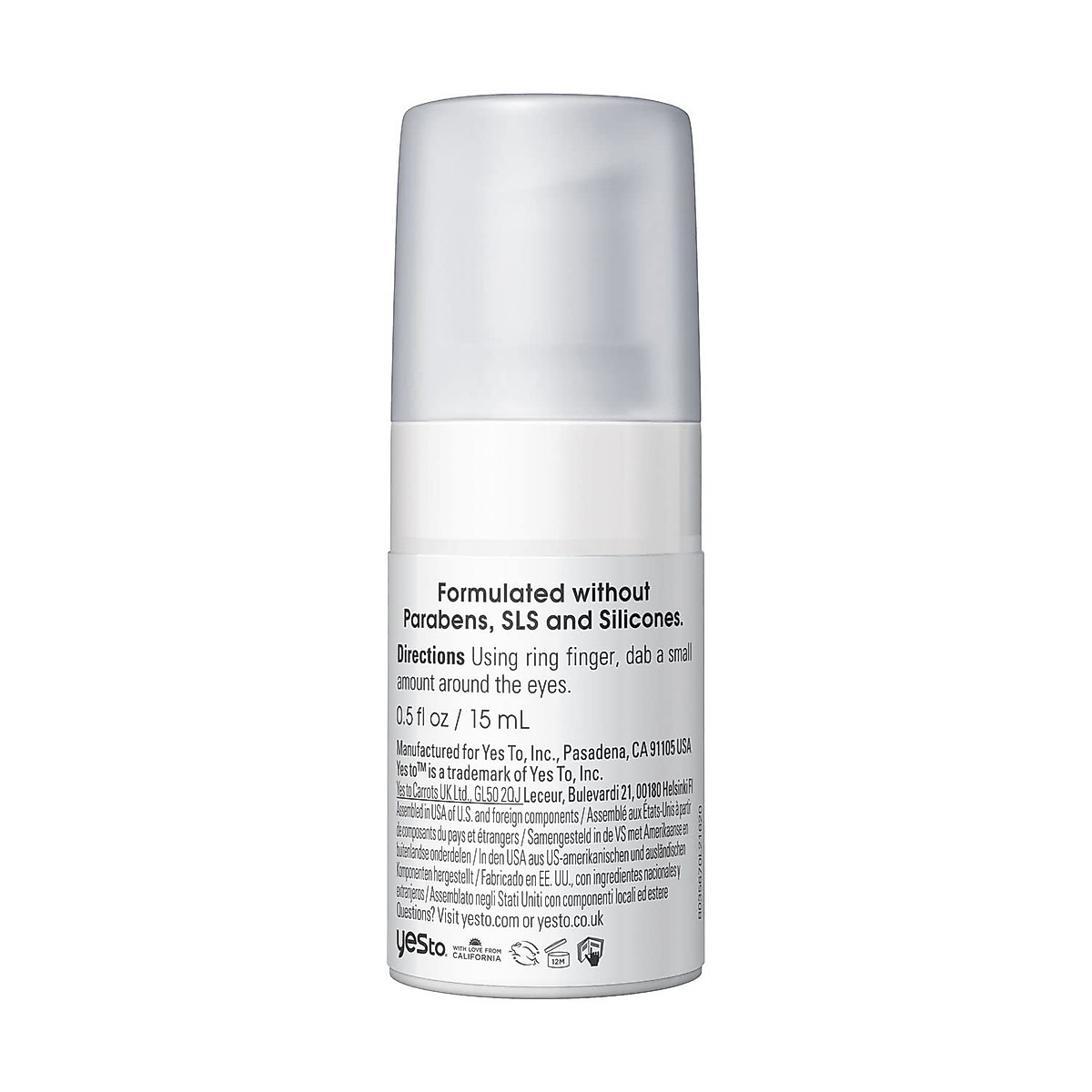 Yes To Avocado Daily Eye Cream, Fragrance-Free, Hydrating & Smoothing, with Hyaluronic Acid & Omega 3, 0.5 Fl Oz