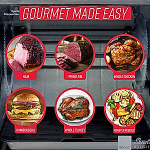 Ronco 5500 Series Rotisserie Oven, Stainless Steel Countertop Rotisserie Oven, 3 Cooking Functions: Rotisserie, Sear and No Heat Rotation, 15-Pound Capacity