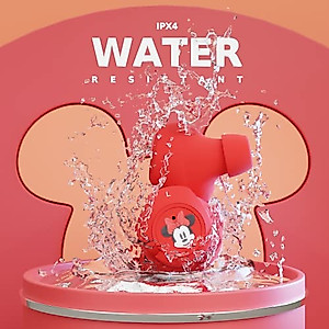 Disney Minnie Mouse Bluetooth Earbuds with Charging Case- Bluetooth Wireless Headset with Built-in Mic and 30 Hours of Playtime- Disneyland Essentials and Disney Gifts for Women and Men of All Ages