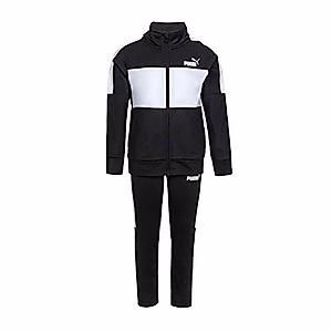 PUMA Boys' Track Jacket & Pant, Black, 0-3M