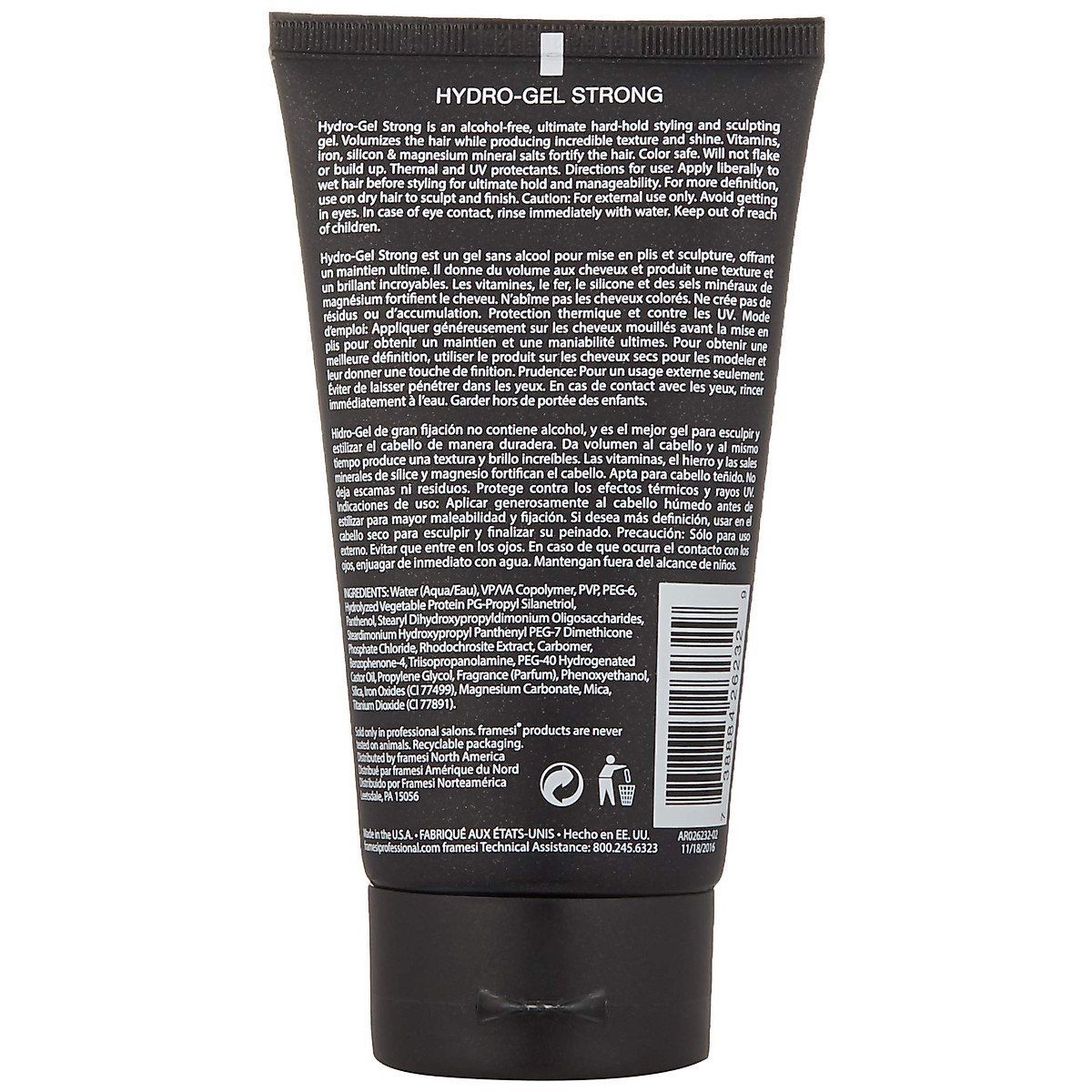 Framesi BY Lava Hydro Gel Strong, Volumizing Hair Gel for Color Treated Hair, 5.1 Fl Oz (Pack of 1)