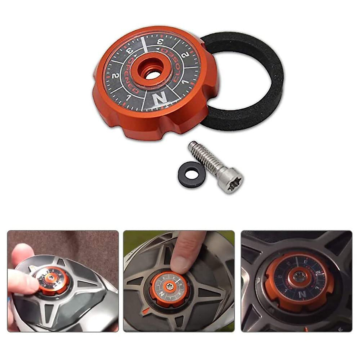 VINIKI Golf Adjustable ASP Sole Plate Oragne for R1 Golf Driver R1