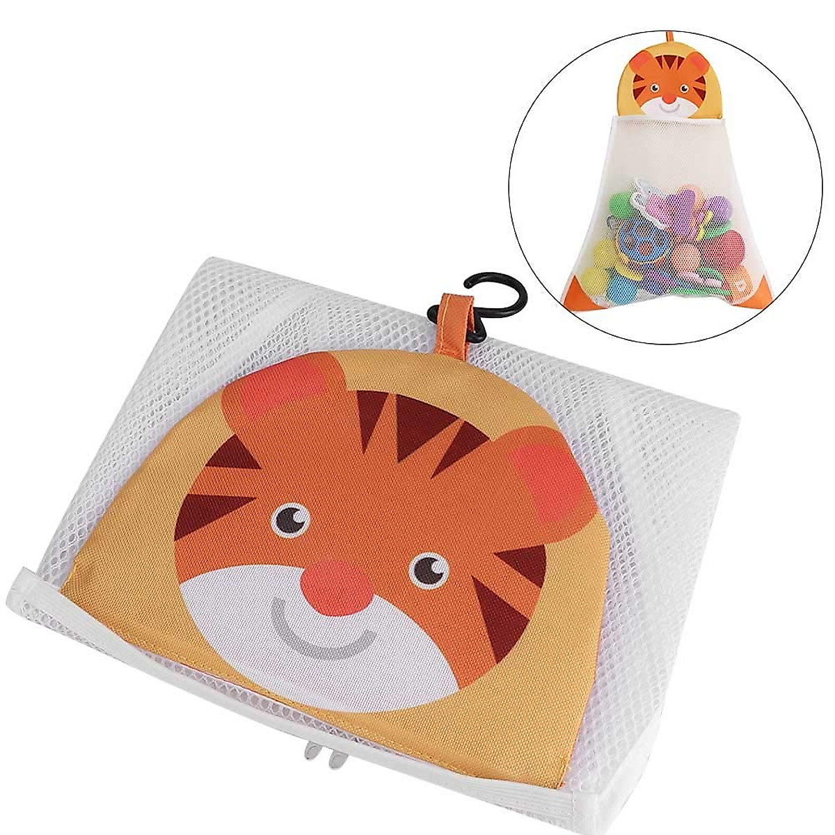 Weiyirot Bath Tub Toy Holder Basket, Mesh Bathroom Toys Mesh Toys Storage Net, Holder Basket Organizer Durable Storage Bag for Organizering Bathroom Stuffed Animal Baby(Yellow)