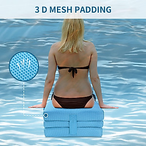 HOMBYS Adjuatable Height Hot Tub Booster Seat for Adults,Three Layer Hot Tub Pillows for Outdoor Hot Tub, Hot Tub Seat with Bottom Sucker,Hot Tub Accessories for Adults