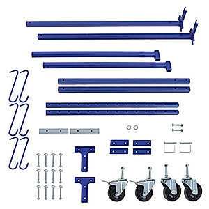 ABN Adjustable 7 Foot Paint Hanger - Extendable 50-70-Inch Painting Rack - Paint Hanger Hooks with Swivel Locking Wheels