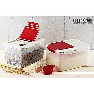 Komax Biokips Extra Large Food Containers, 20lb Food Storage Bins with Lids & Scooper, BPA Free Airtight Kitchen Storage Containers to Store Dry Food, Cat/Dog Food Storage Container (13 x 10 x 7.5)