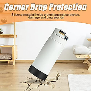 12 PCS 70mm Bottom Protective Silicone Sleeve Cup Mat Heat-Resistant Water Bottle Holder Mat Non-Slip Cup Mug Coaster for Insulation Tumbler Protector Bar Coasters - Multicolor