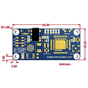 Ingcool GSM/GPRS/GNSS Bluetooth HAT Expansion Board for Raspberry Pi 4B/ 3B+/ 3B/ 2B/ Zero W/Zero, Based on SIM868 Module Supports SMS, Phone Call, Global Position, Transfer Data, etc.