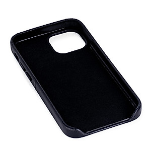 Dockem Wallet Case for iPhone 13 Mini with Built-in Metal Plate for Magnetic Mounting & 1 Lay-Flat Credit Card Holder Pockets Exec M1, Premium Synthetic Leather (5.4" iPhone 13 Mini, Black)