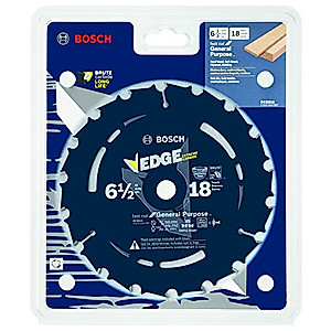 BOSCH DCB618 6-1/2 In. 18 Tooth Daredevil Portable Saw Blade Corded/Cordless Fast Cut, Blue