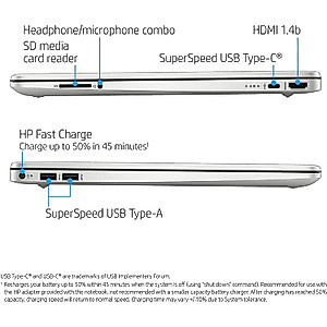 2021 Full HD Laptop, AMD Ryzen 5-5500u Processor, 8GB DDR4 RAM, 256GB SSD, Bluetooth, Wi-Fi, HDMI, Windows 10, W/ MD Accessories, Silver, 15-15.99 inches (HP 15 laptop)