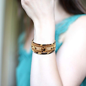 ARVATO Leather Wrap Bracelet for Women Trendy (7.68”) Multi Layerd Boho Western Animal Print Cheetah Leopard Bracelet Stackable Cuff Jewelry Mother's Day Christmas Gift