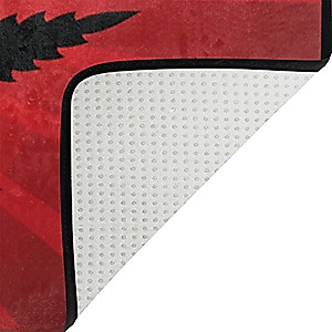 ALAZA Non-Slip Area Rugs Home Decor, Retro Rainbow Marijuana Leaf Floor Mat Living Room Bedroom Carpets Doormats 31 x 20 inches