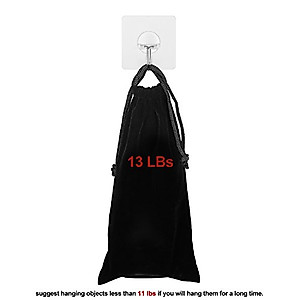 Anwenk 12Pack Wall Hooks Adhesive Wall Hanging Hooks Stick On Hooks Ceiling Hanger Damage Free Hanging Reusable Waterproof for Home Bathroom Kitchen Refrigerator Door Keys Bags,Clear- Promotion