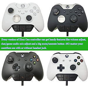 YLYXCCH Stereo Headset Adapter for Xbox One & Xbox X|S Controller -Headphone Audio Converter for Voice Chat & Game Sound Mix Adjust Audio Balance (Game Sound & Voice Chat), Volume, Mic Directly
