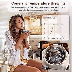 Single Serve Coffee Maker for K Cup Pod Ground Coffee,Mini Coffee Maker 2 In 1,One Cup Coffee Maker for Travel Office,Small Single Cup Coffee Maker Machine with Strength Control Self Cleaning Function